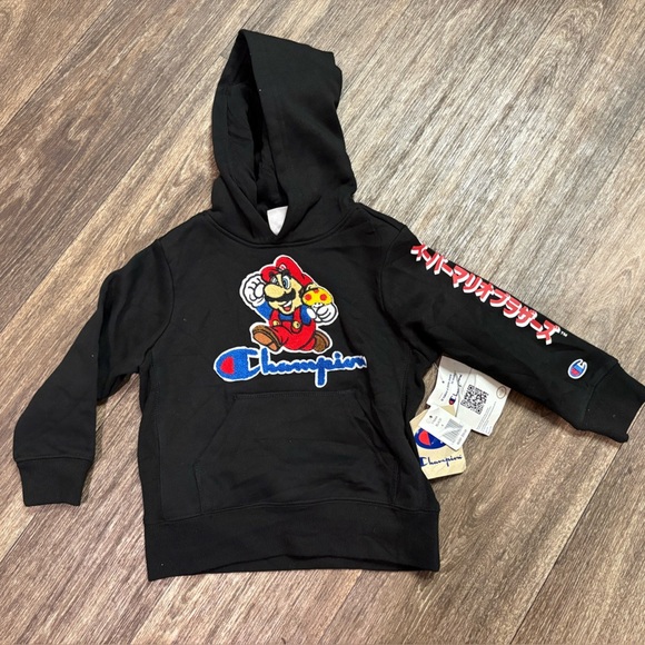 Champion | Shirts & Tops | Nwt Champion X Super Mario Bros Hoodie Kanji ...